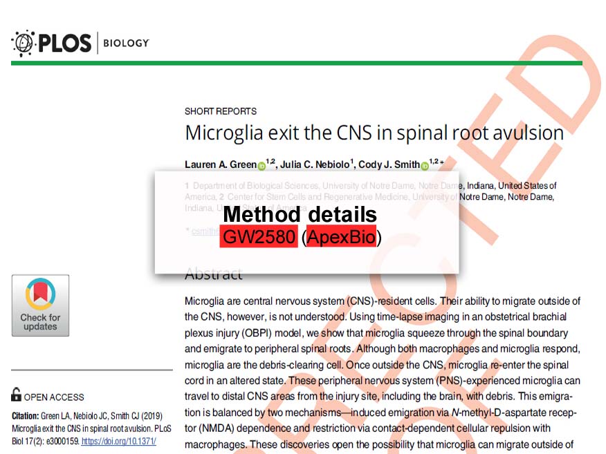 APExBIO - GW2580|CFMS kinase/CSF-1R inhibitor,selective and ATP-competitive|CAS# 870483-87-7