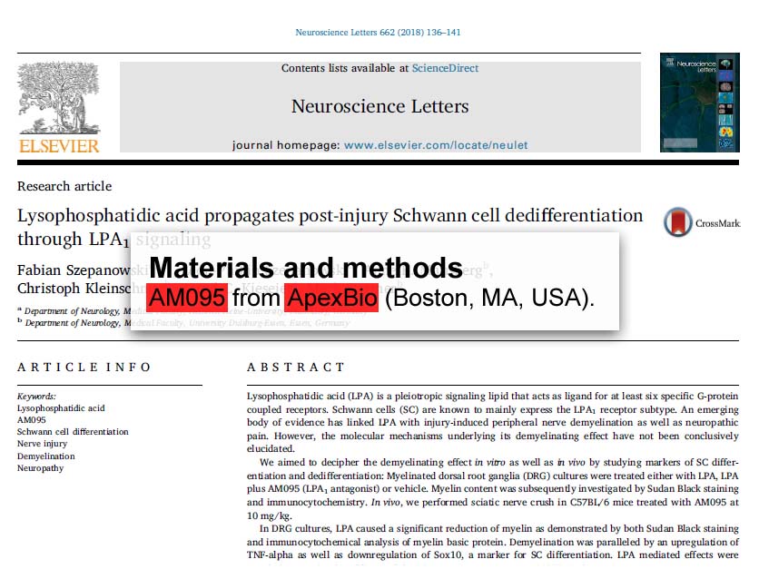 AM095 – LPA1 Receptor Antagonist | APExBIO