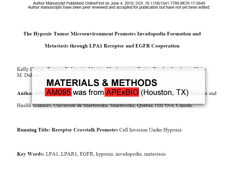 APExBIO - AM095|Potent LPA1 receptor antagonist|CAS# 1345614-59-6
