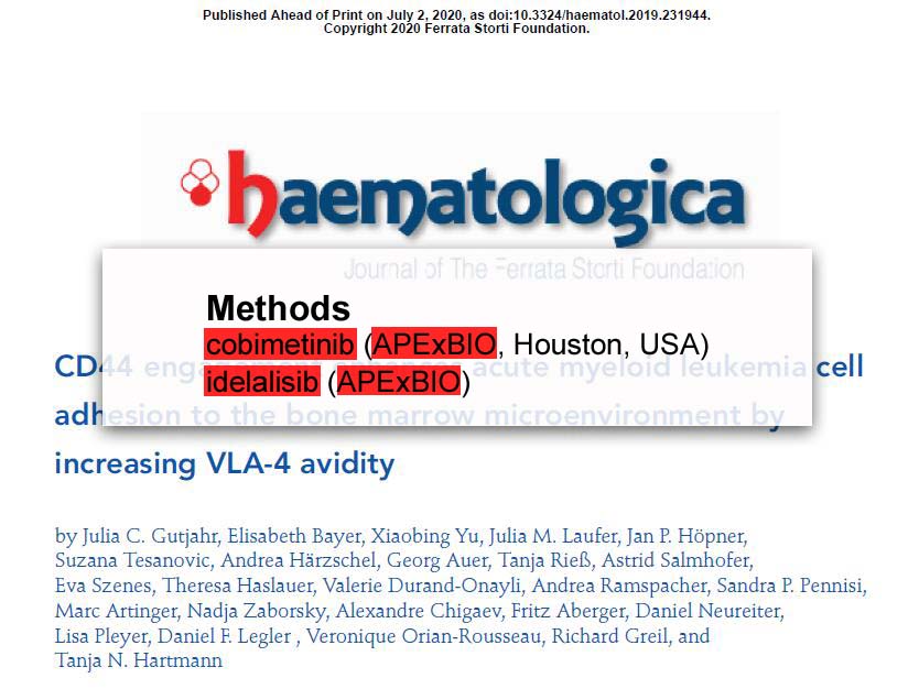 美国APExBIO中文官网 - Cobimetinib|Selective MEK inhibitor|CAS# 934660-93-2 美国APExBIO中文官网 - Cobimetinib|Selective MEK inhibitor|CAS# 934660-93-2