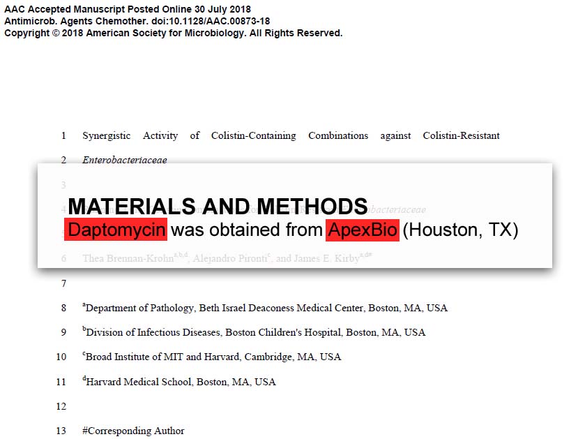 APExBIO - Daptomycin|Calcium-dependent antibiotic|CAS# 103060-53-3