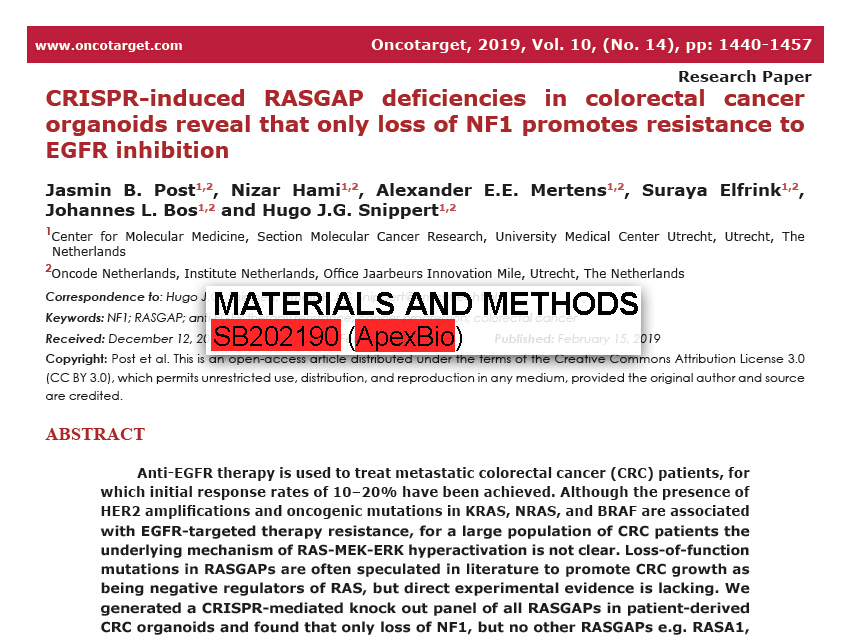 SB202190 (FHPI)|P38 MAPK inhibitor|CAS# 152121-30-7
