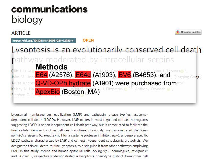 美国APExBIO中文官网 - E 64d|Cysteine protease inhibitor|CAS# 88321-09-9