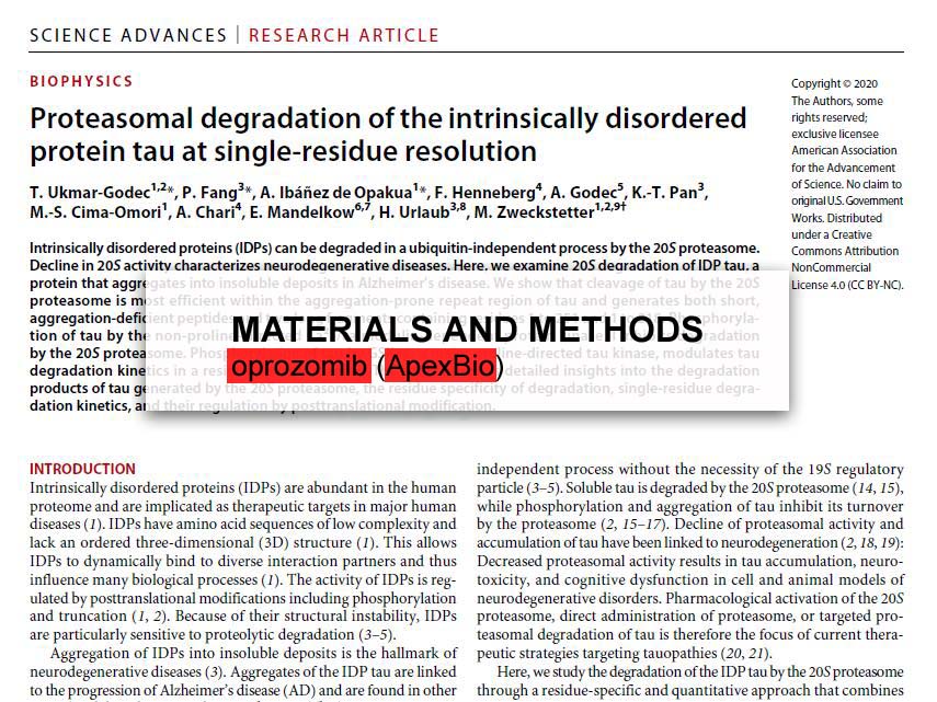 美国APExBIO中文官网 - Oprozomib (ONX-0912)|Proteasome inhibitor|CAS# 935888-69-0