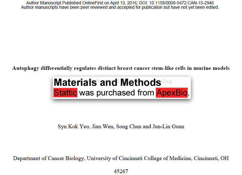 Stattic - Potent STAT3 Inhibitor for Research | APExBIO