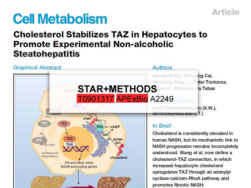 美国APExBIO中文官网 - T0901317|Liver X receptor agonist,potent and selective ...