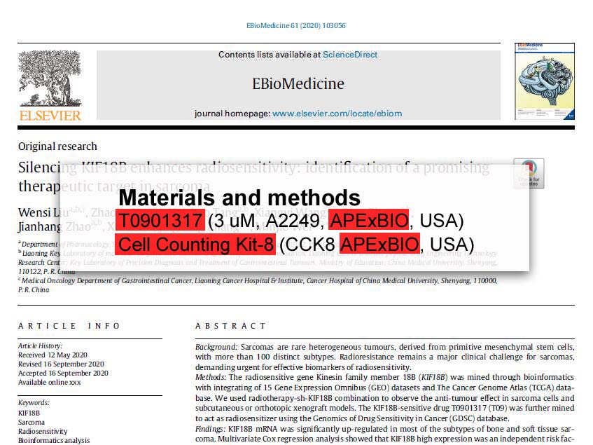 美国APExBIO中文官网 - T0901317|Liver X receptor agonist,potent and selective ...