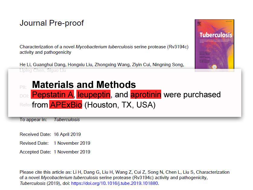 Leupeptin (Microbial) – Serine & Cysteine Protease Inhibitor | APExBIO