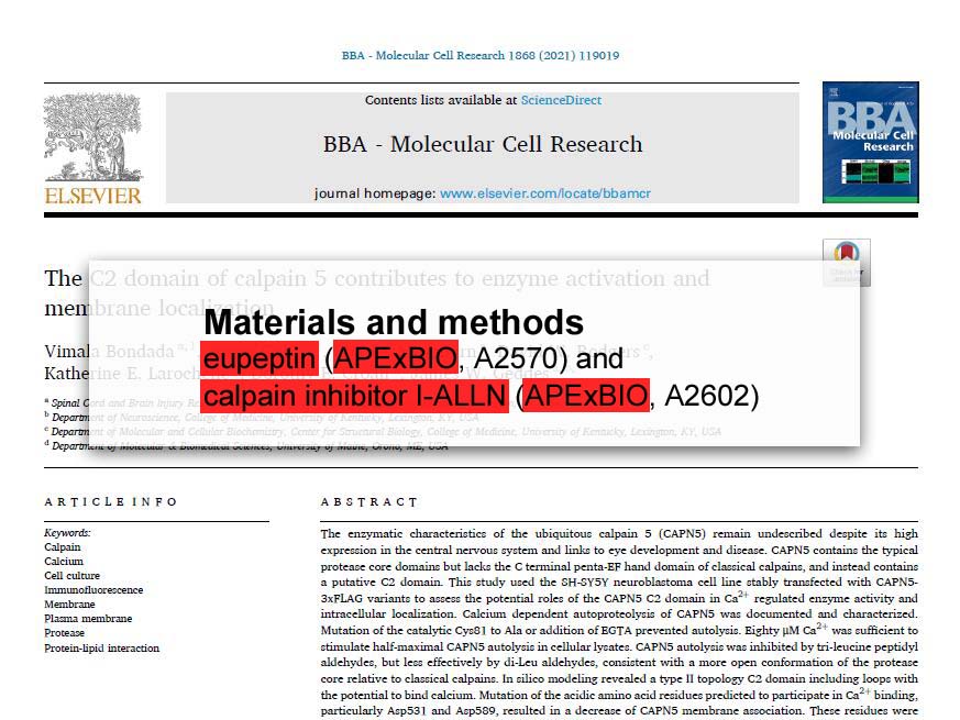 美国APExBIO中文官网 - Leupeptin, Microbial|Inhibitor of serine and cysteine ...