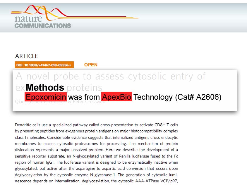 Epoxomicin – Proteasome Inhibitor | APExBIO