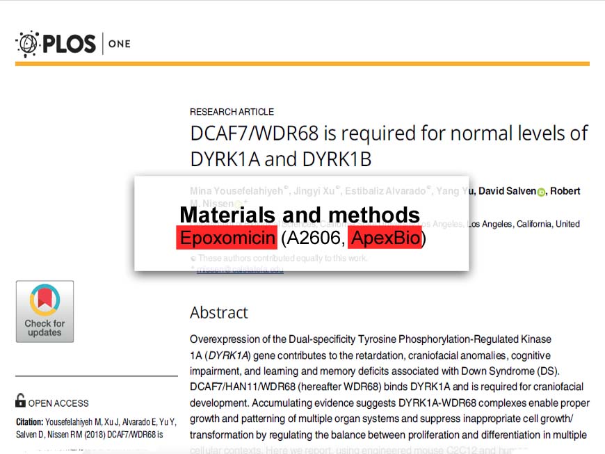 美国APExBIO中文官网 - Epoxomicin|Proteasome inhibitor|CAS# 134381-21-8