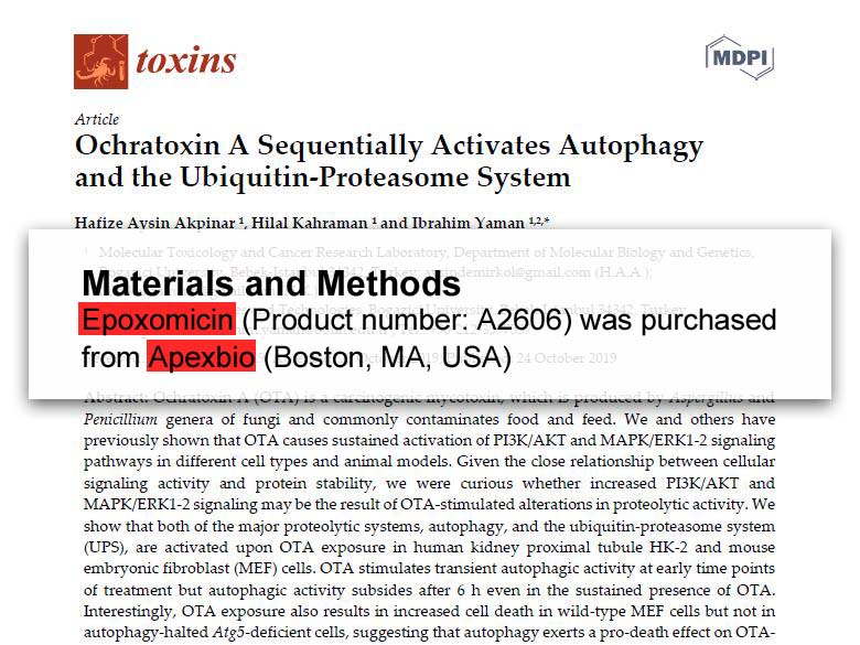 美国APExBIO中文官网 - Epoxomicin|Proteasome inhibitor|CAS# 134381-21-8