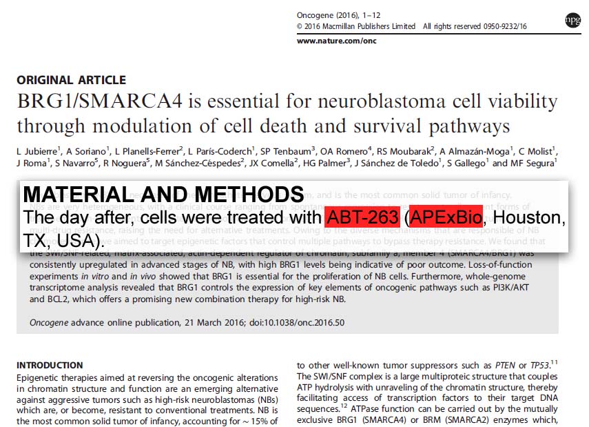 美国APExBIO中文官网 - ABT-263 (Navitoclax) | Potent Bcl-2 family inhibitor ...