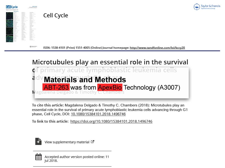 ABT-263 (Navitoclax) – Bcl-2 Inhibitor | APExBIO