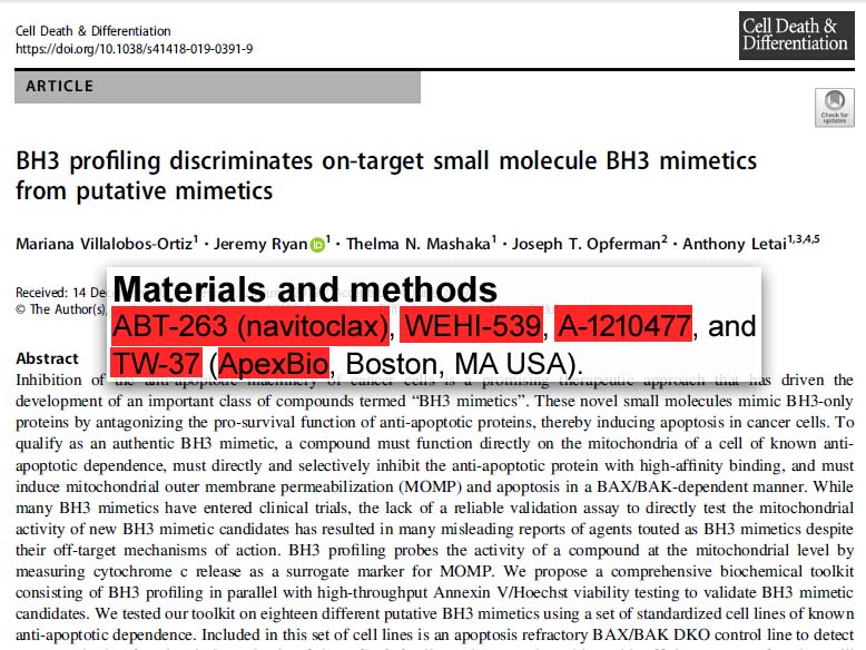 ABT-263 (Navitoclax) – Bcl-2 Inhibitor | APExBIO