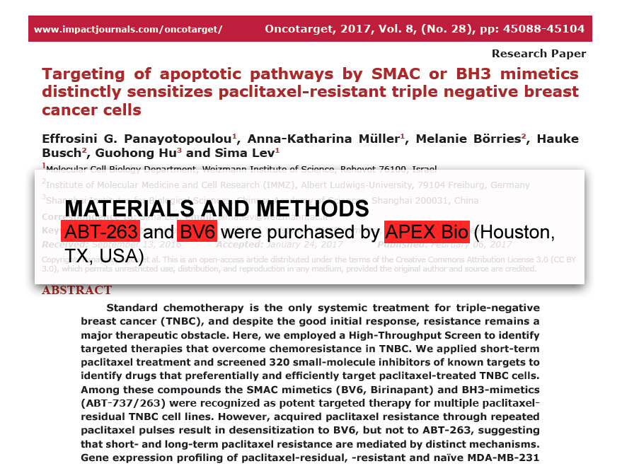 ABT-263 (Navitoclax) – Bcl-2 Inhibitor | APExBIO