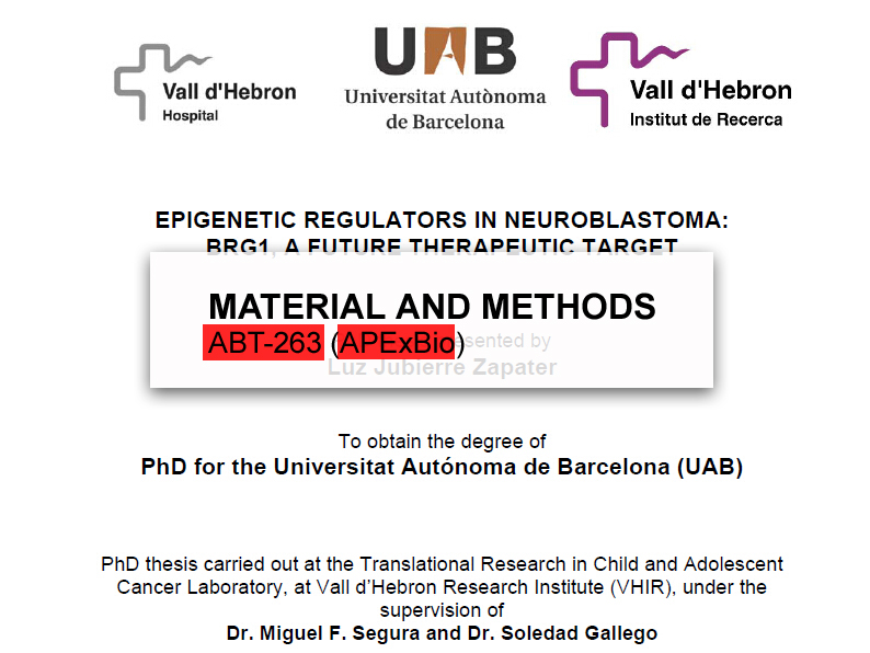 ABT-263 (Navitoclax) – Bcl-2 Inhibitor | APExBIO