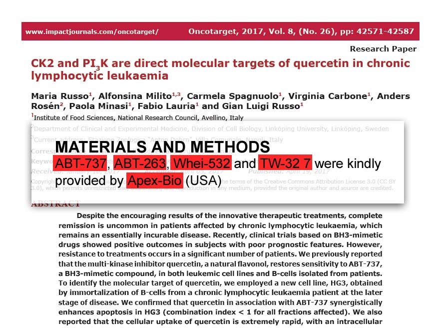 ABT-263 (Navitoclax) – Bcl-2 Inhibitor | APExBIO