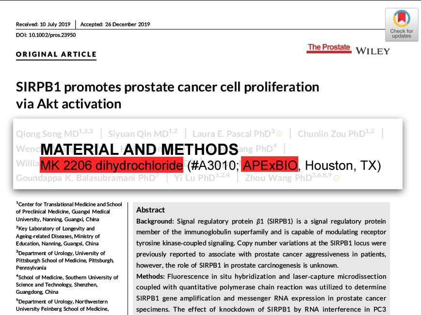 MK-2206 Dihydrochloride – AKT Inhibitor | APExBIO