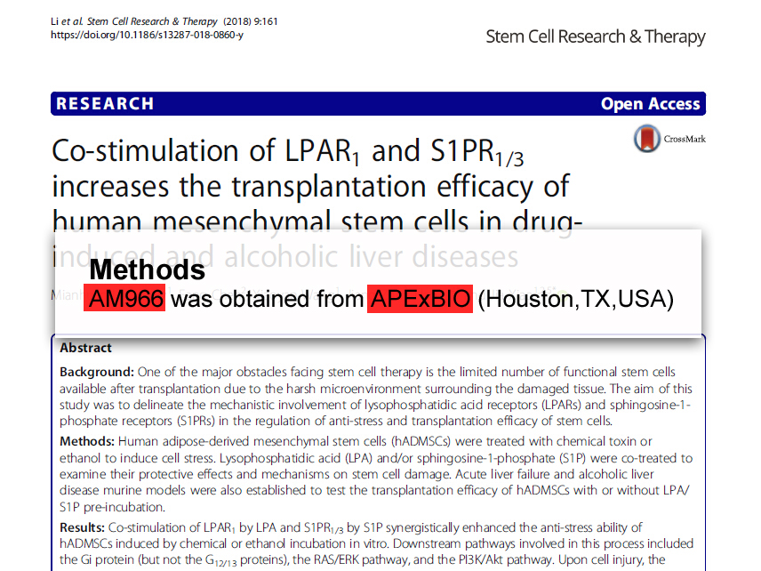AM966 - Selective Oral LPA1 Antagonist | APExBIO