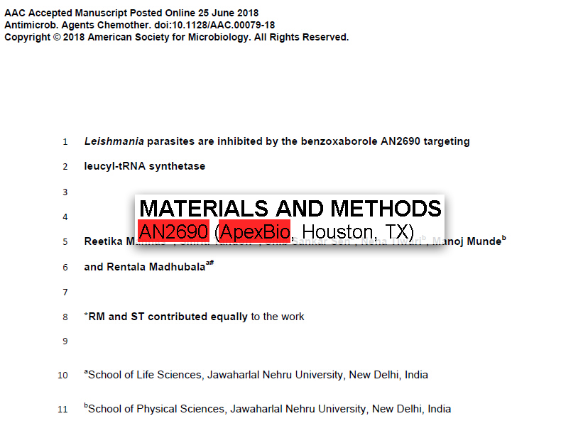 APExBIO - AN-2690|Antifungal agent|CAS# 174671-46-6