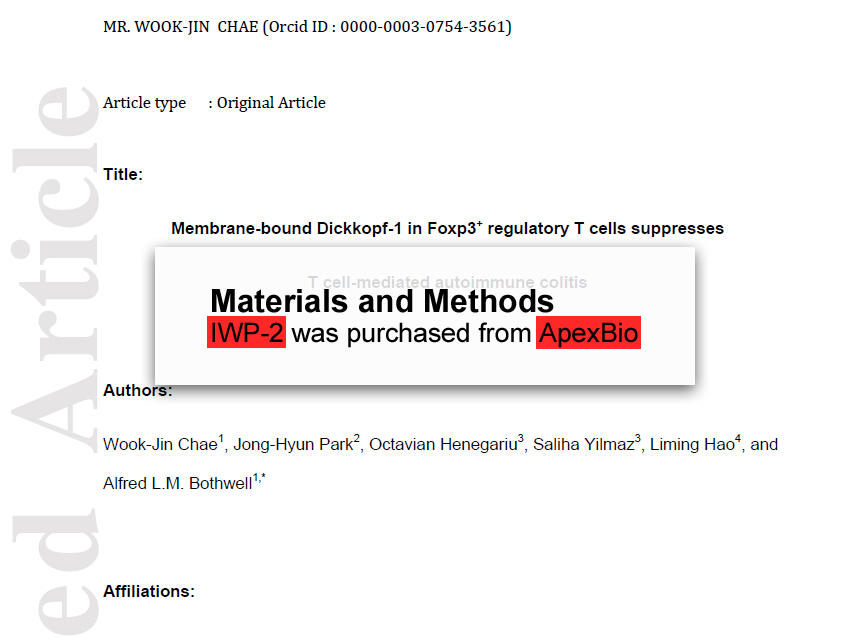 IWP-2 - Wnt Production and PORCN Inhibitor | APExBIO