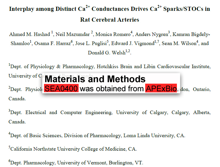 SEA0400 - Na+/Ca2+ Exchange Inhibitor | APExBIO