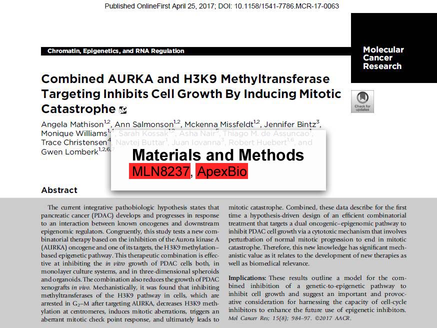 美国APExBIO中文官网 - MLN8237 (Alisertib)|Aurora A Kinase inhibitor, Potent ...