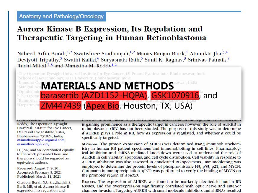 Barasertib (AZD1152-HQPA)|Aurora Kinase B inhibitor, Potent and ...