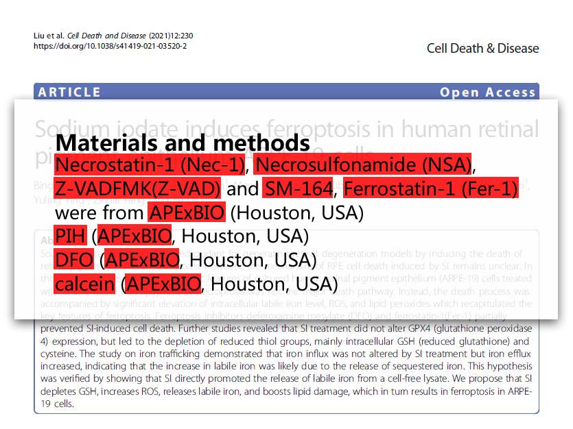 Necrostatin-1 - Necroptosis Inhibitor | APExBIO