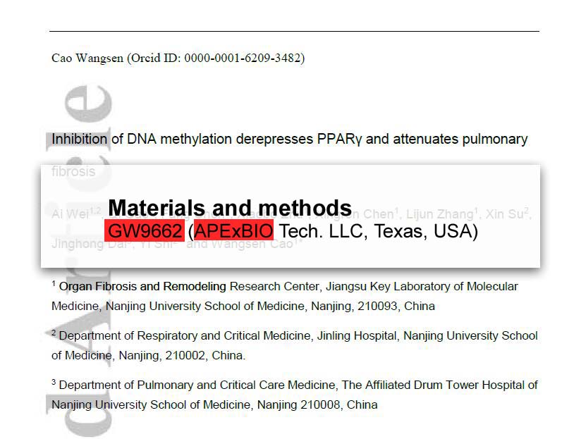 GW9662 – PPARγ Antagonist | APExBIO