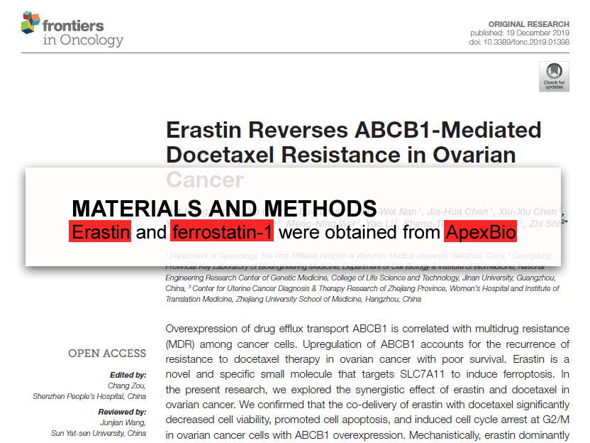 美国APExBIO中文官网 - Ferrostatin-1 (Fer-1)|Ferroptosis inhibitor, erastin ...
