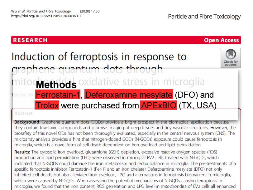 Ferrostatin-1 (Fer-1) – Ferroptosis Inhibitor | APExBIO