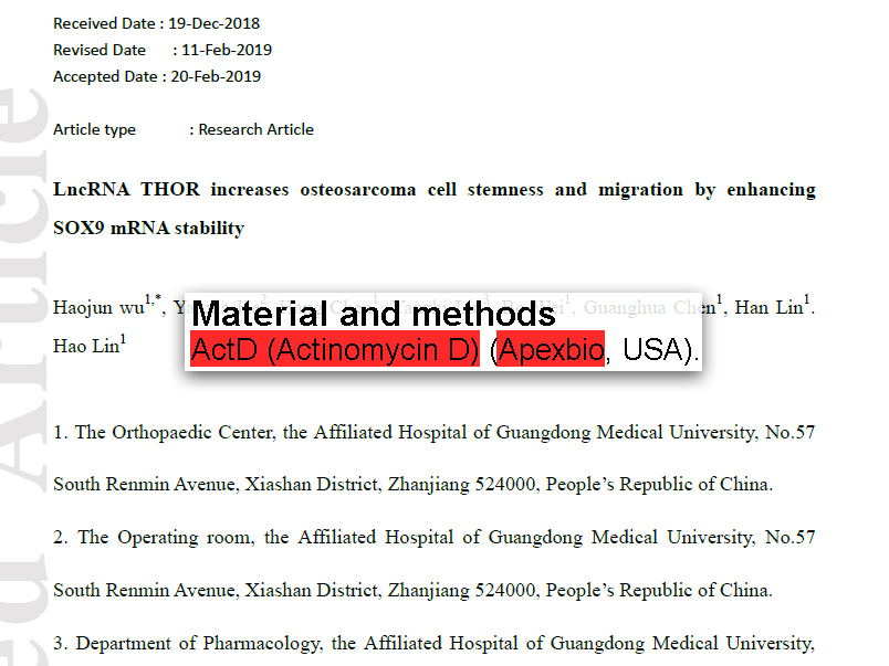 Actinomycin D – Transcription Inhibitor | APExBIO
