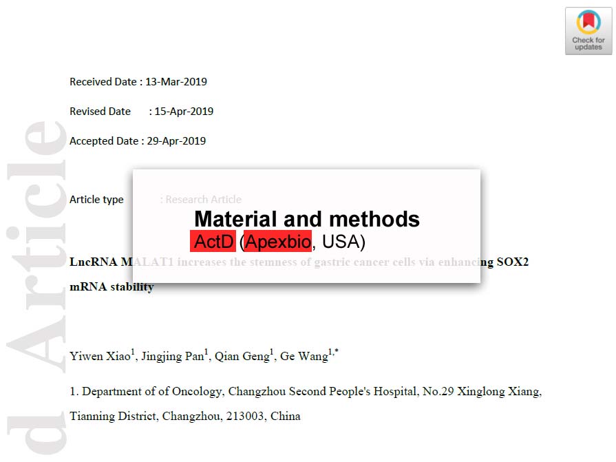 Actinomycin D – Transcription Inhibitor | APExBIO