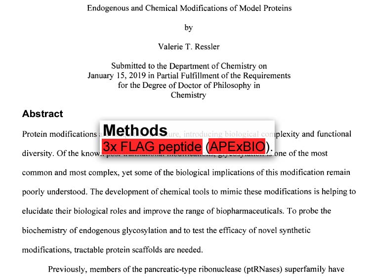 3X FLAG Peptide - Synthetic Peptide Tag for Protein Detection | APExBIO