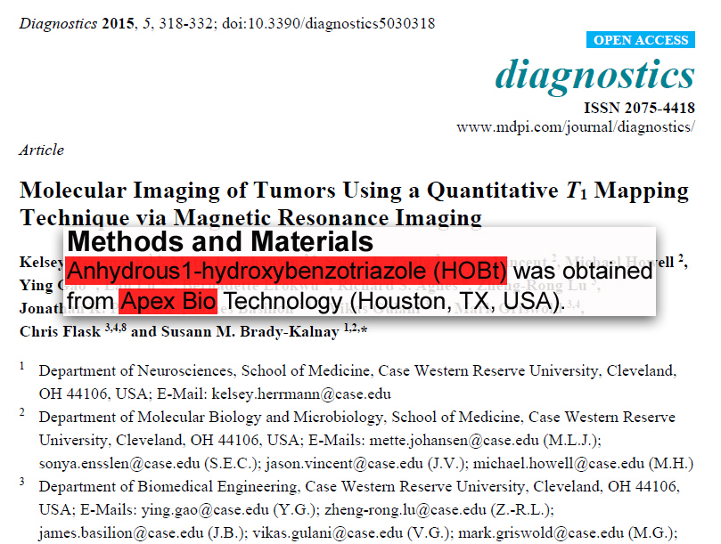 APExBIO - HOBt|Racemization inhibitor|CAS# 2592-95-2