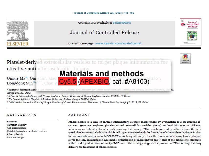 APExBIO - Cy5.5 NHS ester (non-sulfonated) | Reactive fluorescence dye