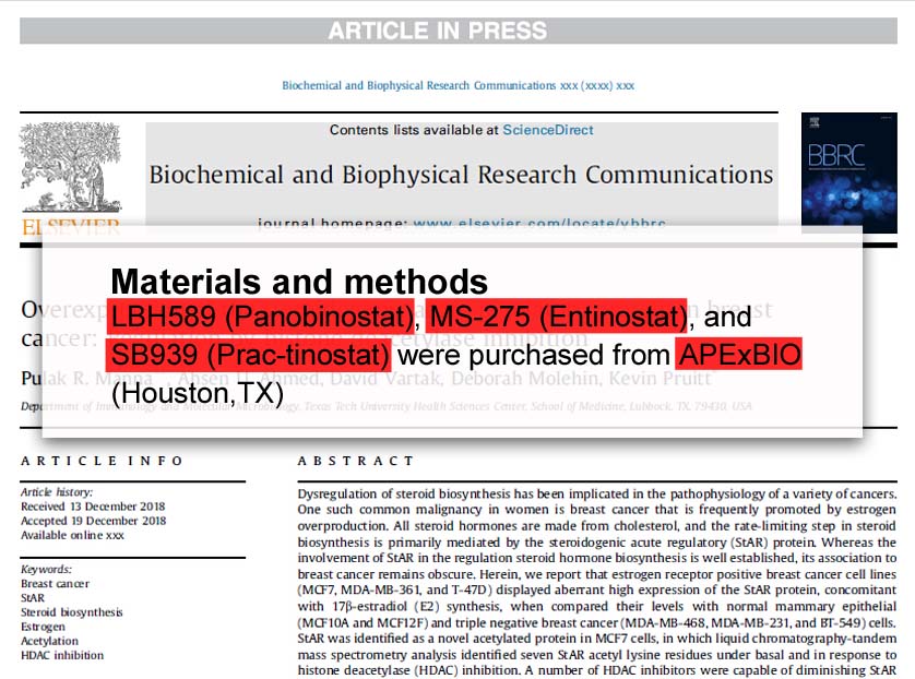 Panobinostat (LBH589) – HDAC Inhibitor | APExBIO