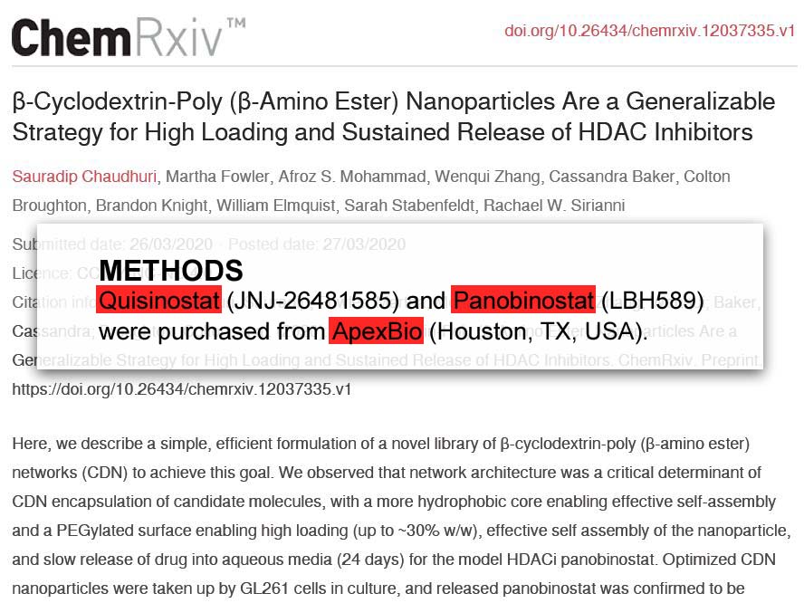 Panobinostat (LBH589) – HDAC Inhibitor | APExBIO