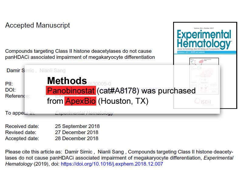 Panobinostat (LBH589) – HDAC Inhibitor | APExBIO