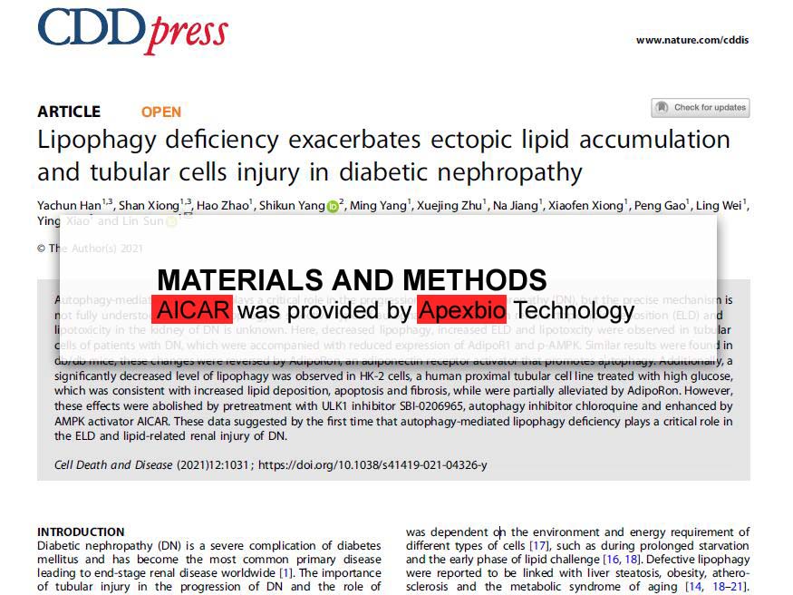 AICAR – AMPK Activator | APExBIO