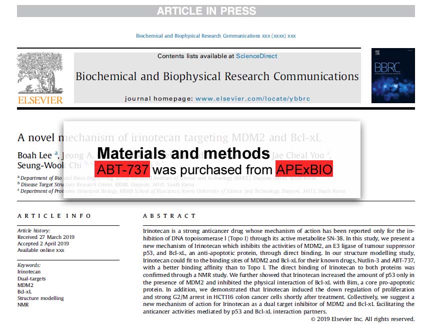 ABT-737 – Bcl-2 Family Inhibitor | APExBIO