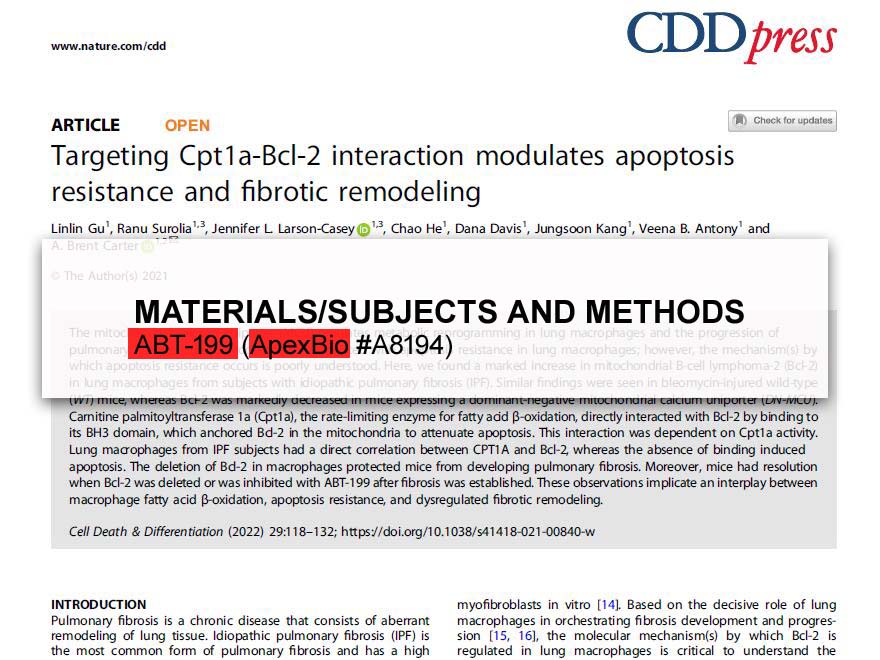 ABT-199 (Venetoclax) – BCL-2 Inhibitor | APExBIO