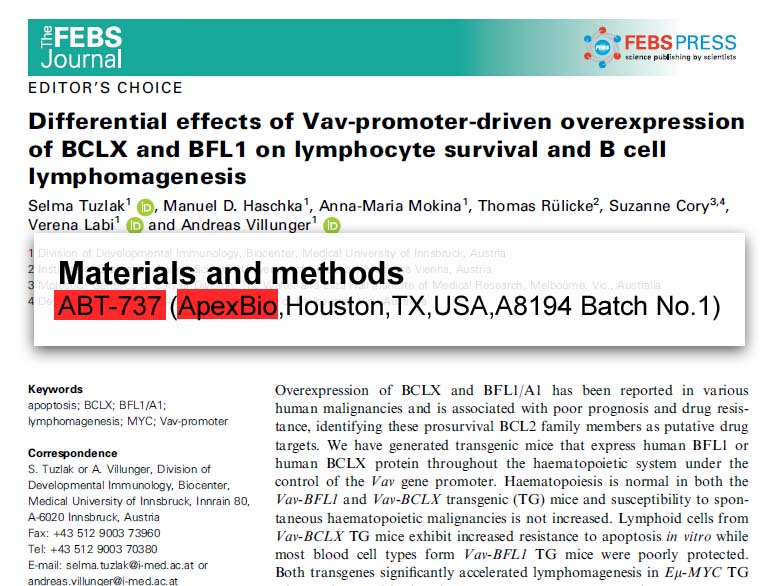 ABT-199 (Venetoclax) – BCL-2 Inhibitor | APExBIO