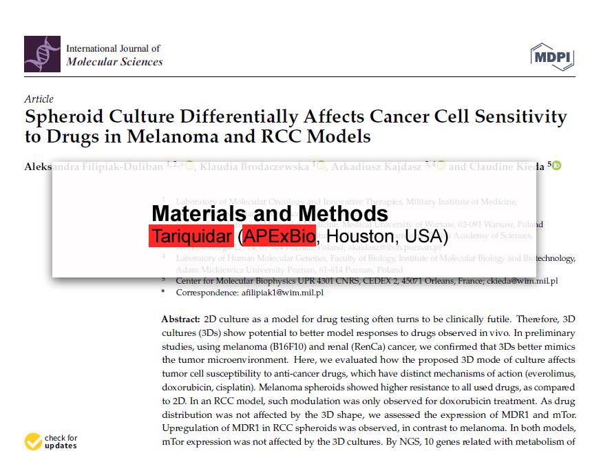 APExBIO - Tariquidar|P-glycoprotein inhibitor,potent and non ...