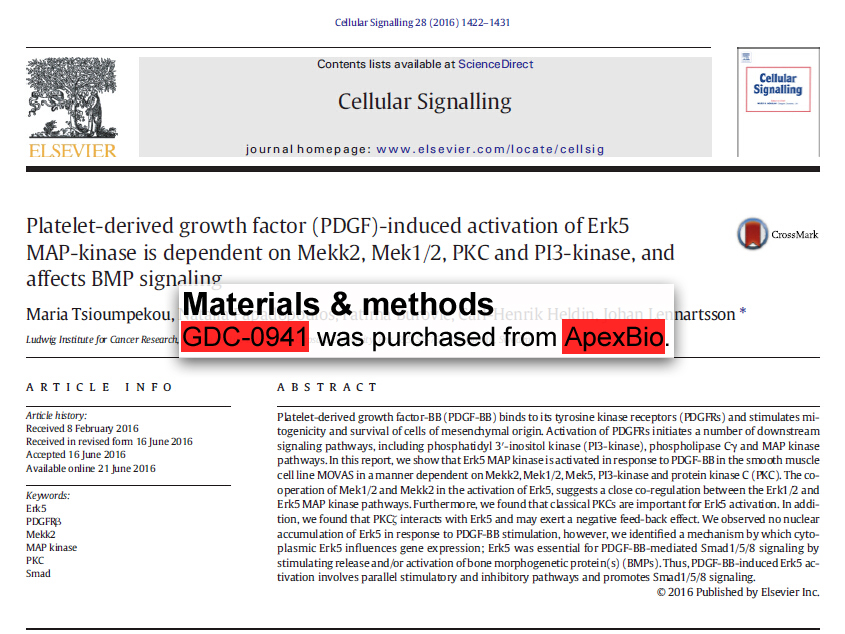 GDC-0941 - Potent Selective PI3K Inhibitor | APExBIO