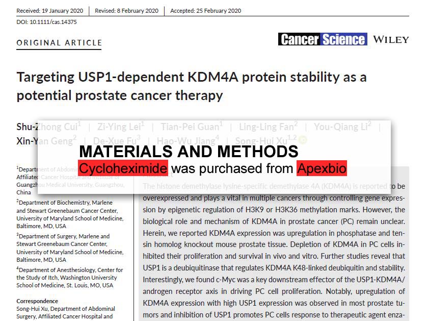 Cycloheximide – Protein Synthesis Inhibitor | APExBIO