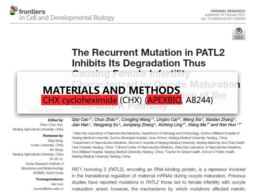 Cycloheximide – Protein Synthesis Inhibitor | APExBIO