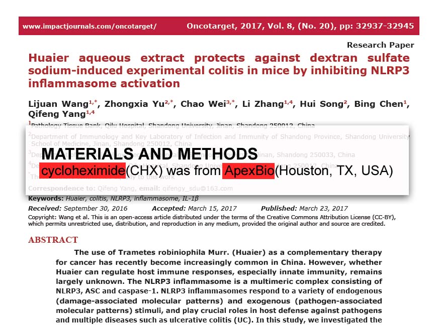 Cycloheximide – Protein Synthesis Inhibitor | APExBIO